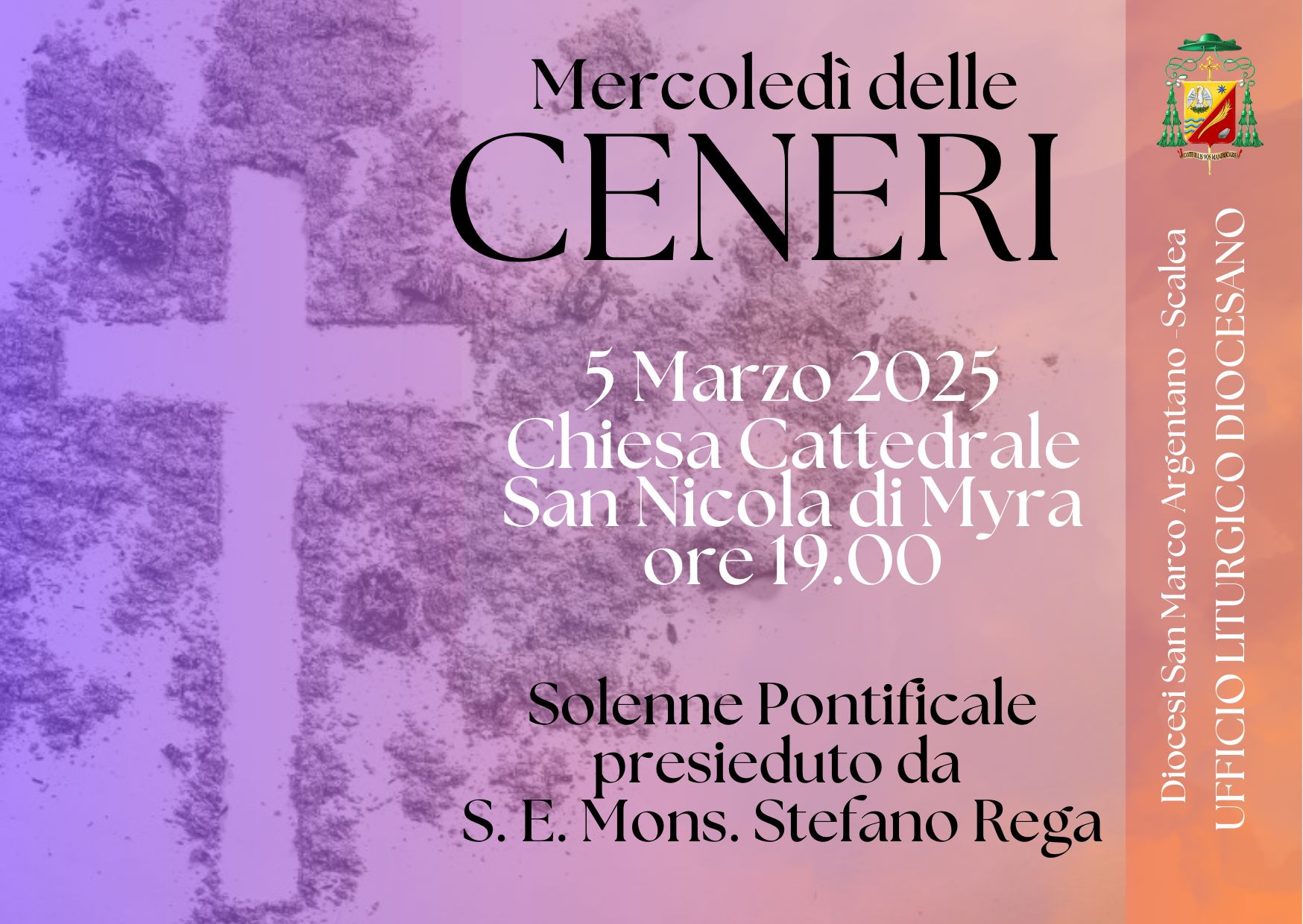 Celebrazione delle Ceneri in Cattedrale presieduta dal Vescovo – Diocesi di